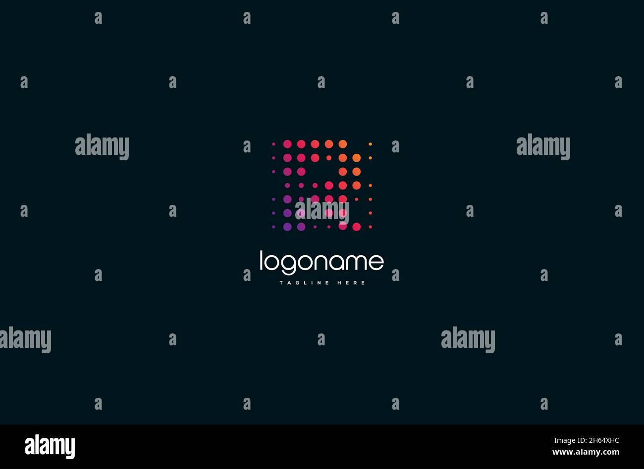 initial letter R technology logo, dot technology logo Stock Vector ...