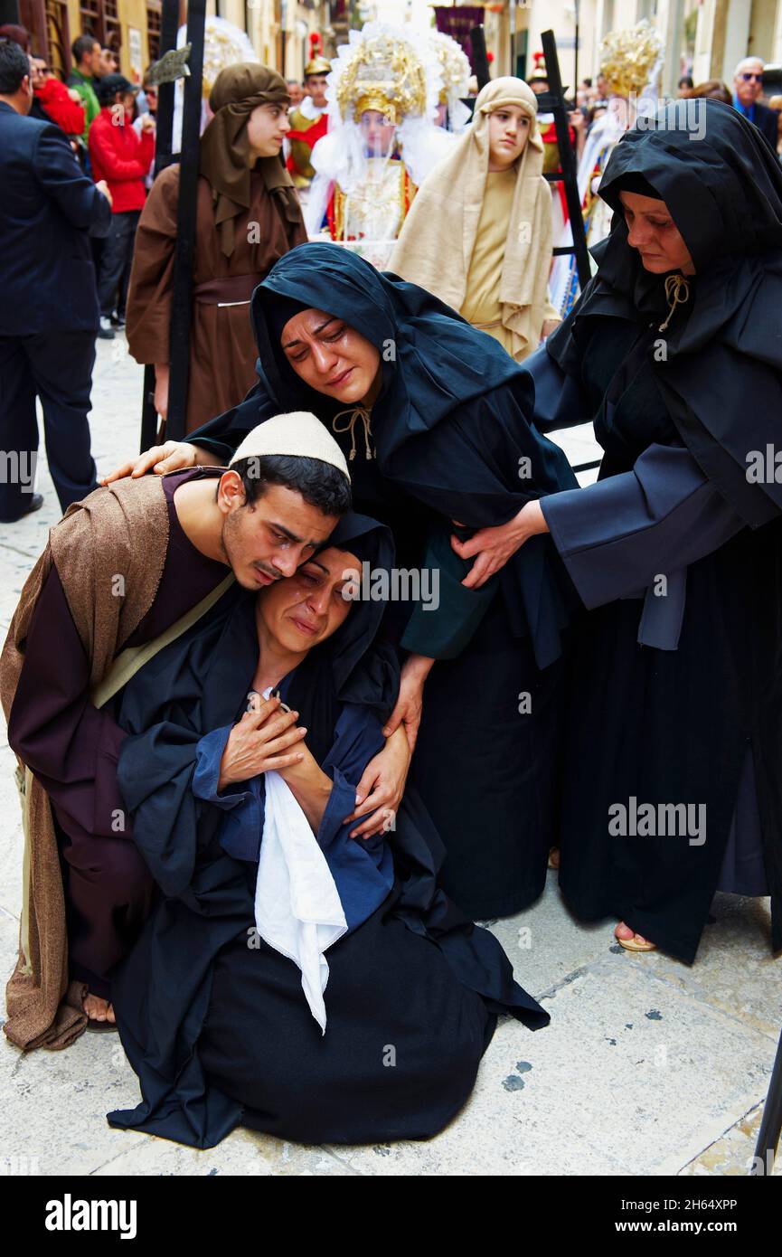 Italy, Sicily, Marsala, Holy Thursday, procession of Mistery ...