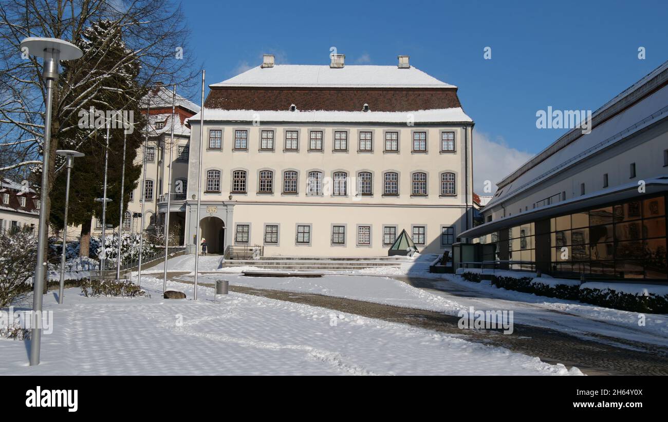 Laupheim, Germany: The scenic palace in winter Stock Photo - Alamy