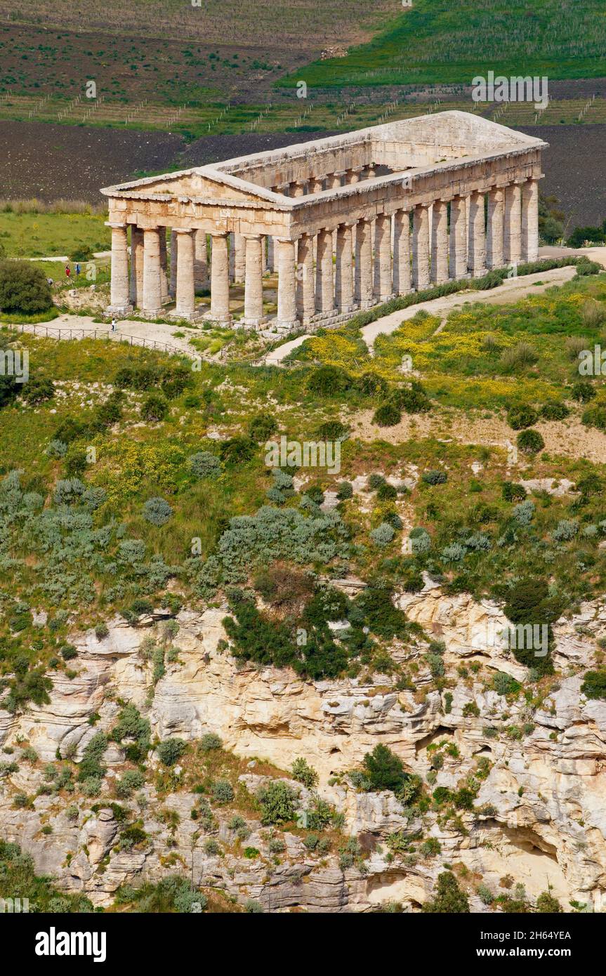 Italy, Italia, Sicily, Sicilia, Trapani district, Segesta, Greek temple ...