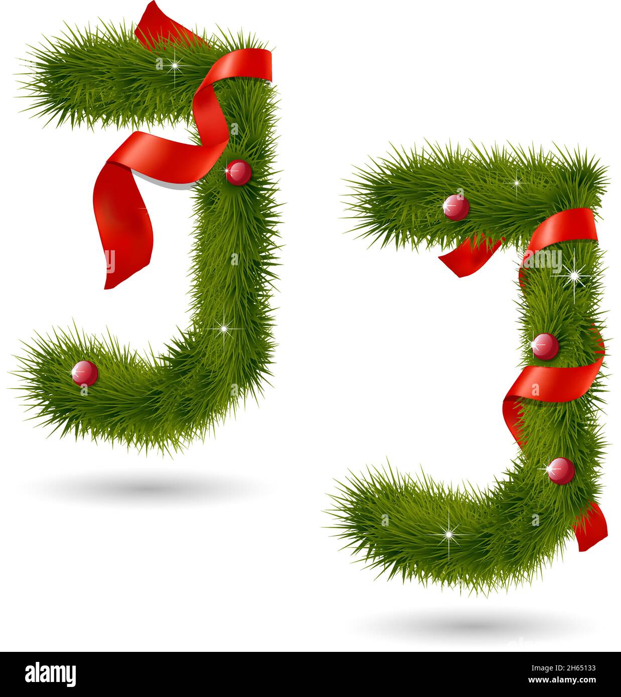 Creative design of Christmas-related decorative alphabet for ...