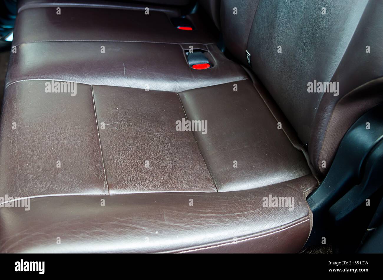 Brown leather car seat, modern luxury car interior Stock Photo - Alamy