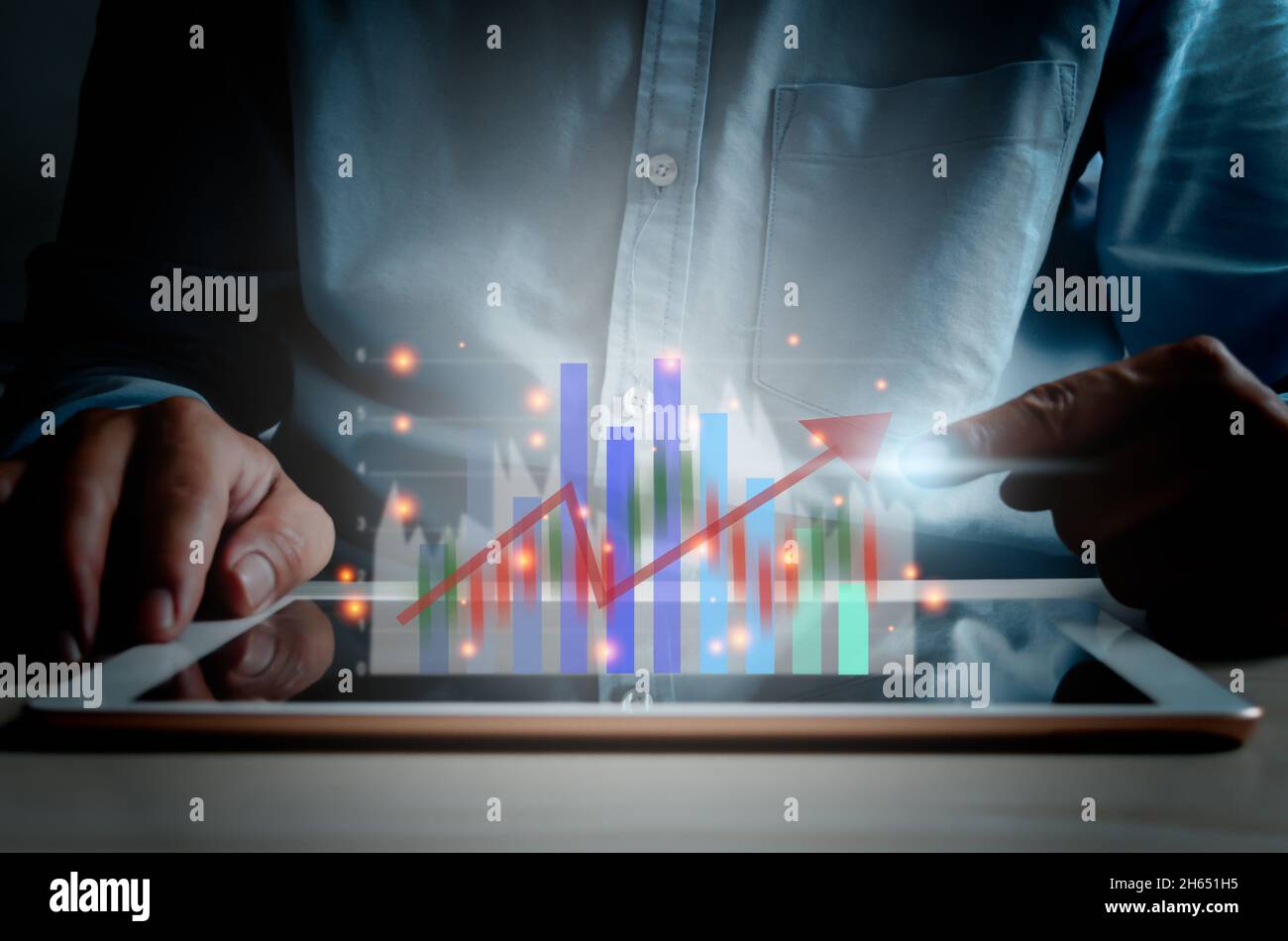 Business finance and technology. Investment concepts. Invest in the ...