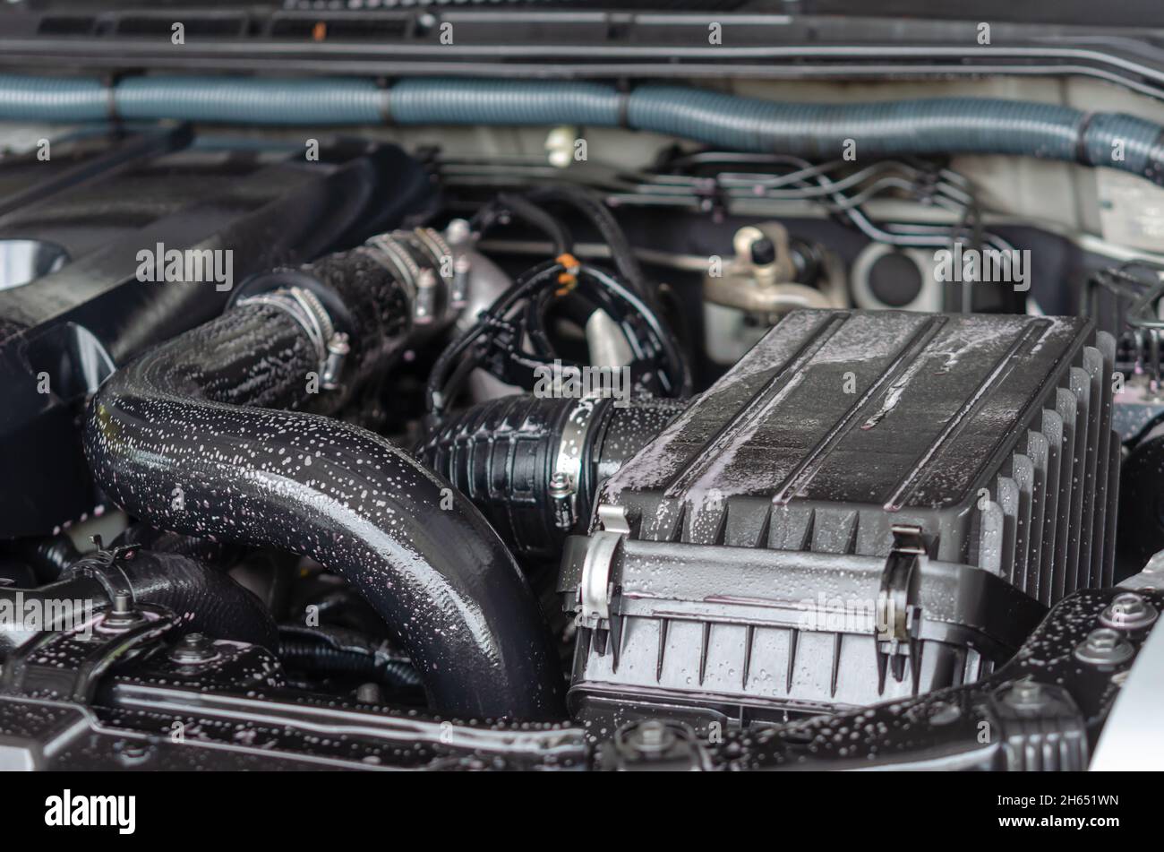 Modern powerful car engine Stock Photo - Alamy
