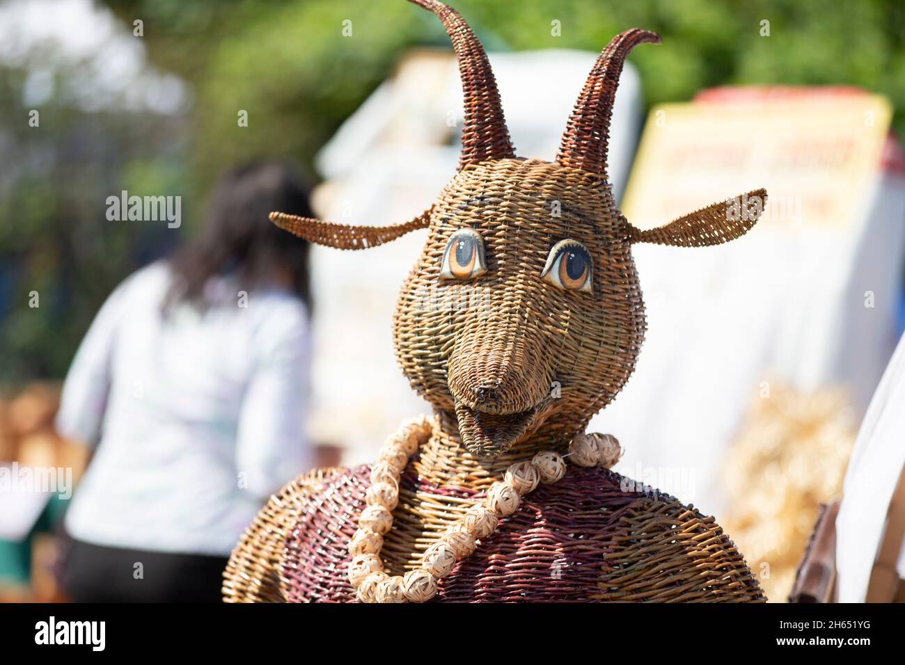 Slavic braided ethnic goat symbol Stock Photo - Alamy