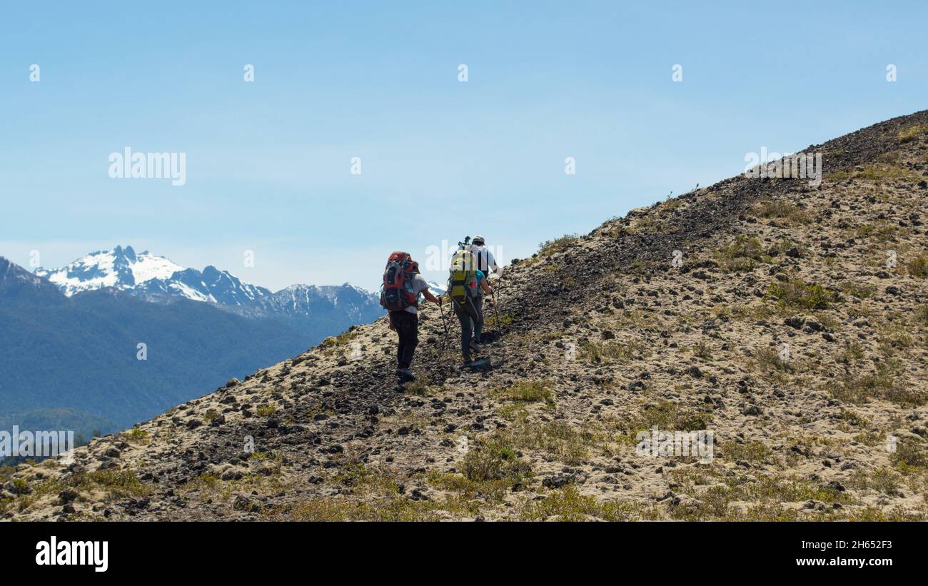 Two climbers on the slope of the mountain Stock Photo - Alamy