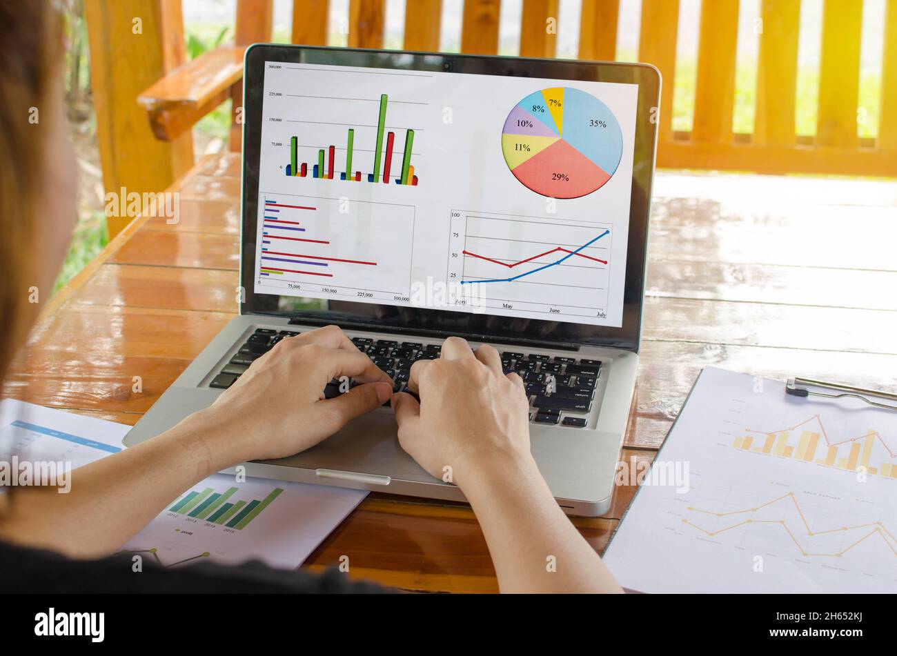 Business analyzing report, business performance concept Stock Photo - Alamy