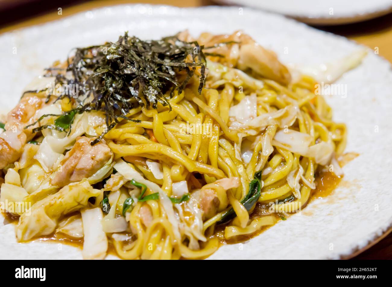 Yakisoba Japanese food on dish Stock Photo - Alamy