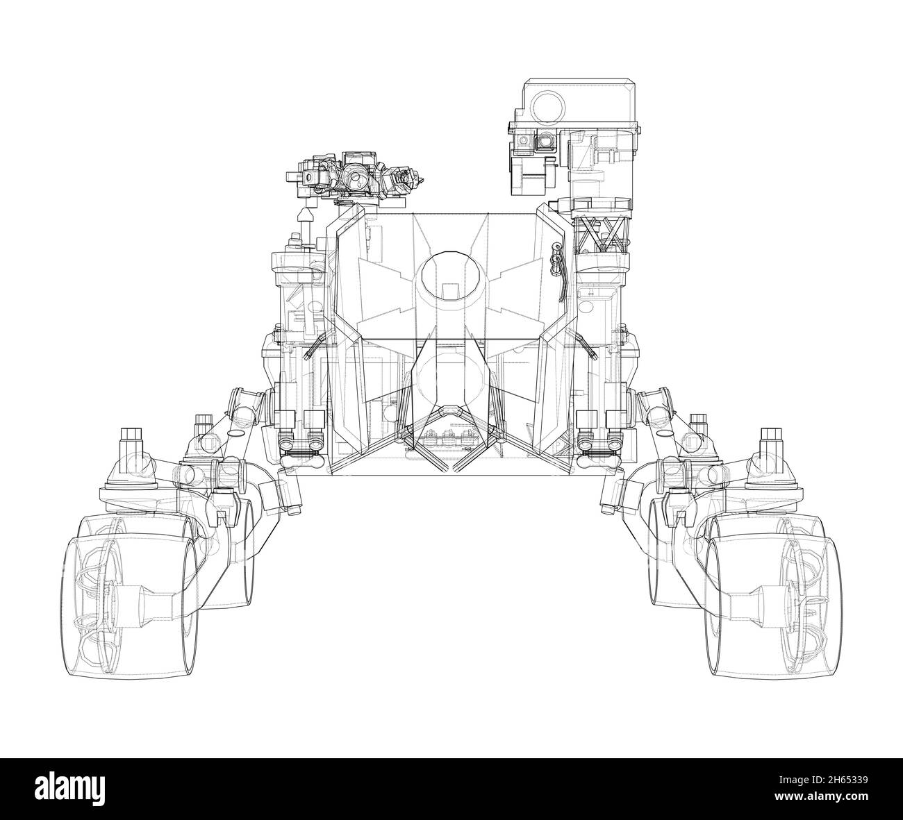 Mars Rover. Vector rendering of 3d Stock Vector Image & Art - Alamy