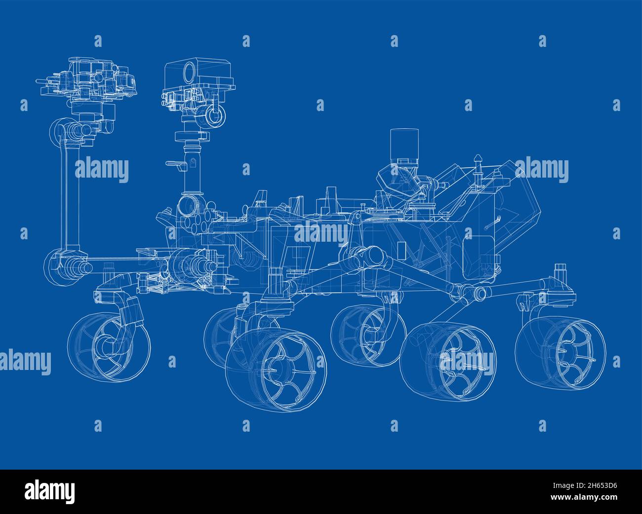 Mars Rover. Vector rendering of 3d Stock Vector Image & Art - Alamy