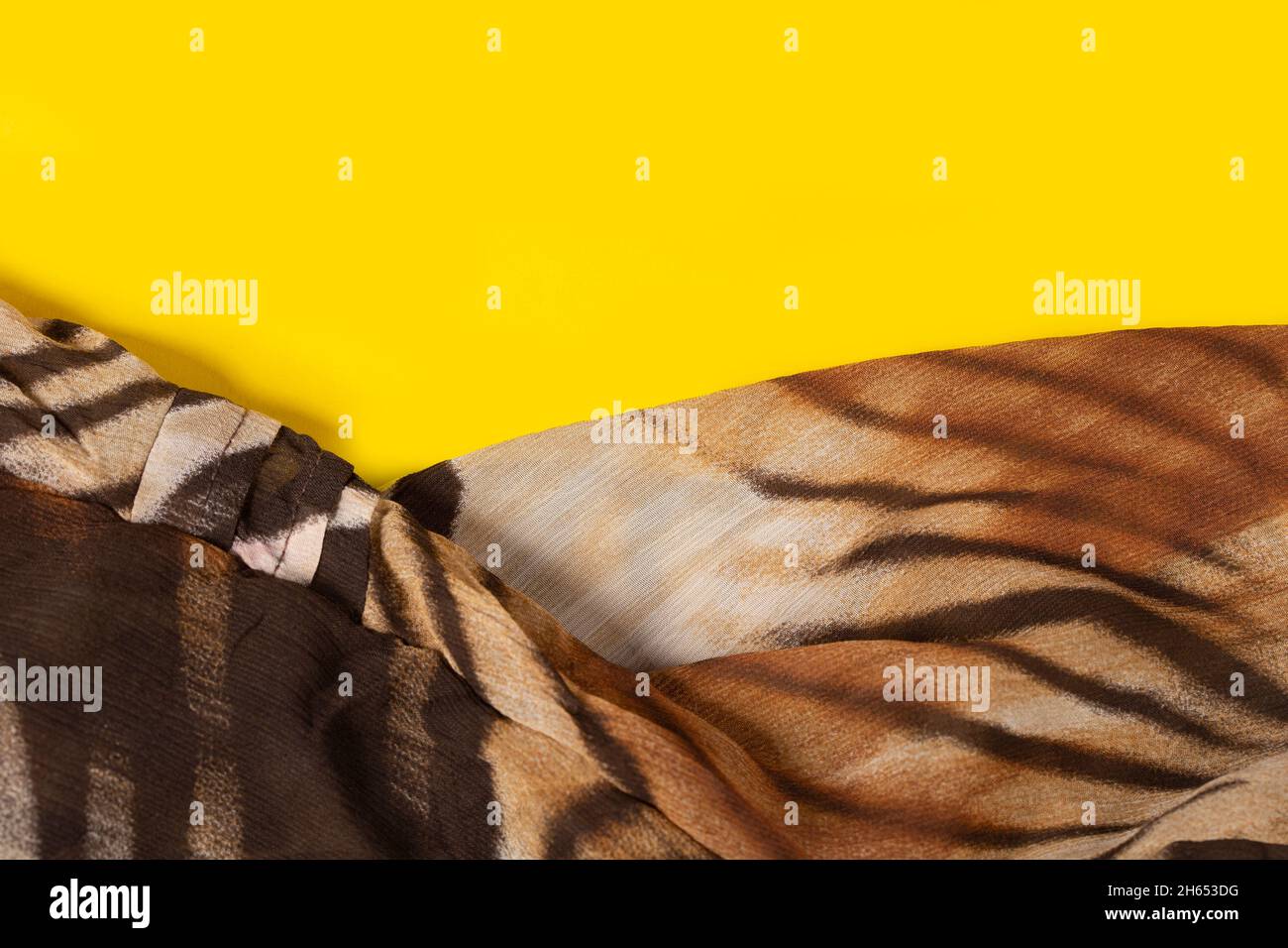 Yellow Tiger Stripes Background