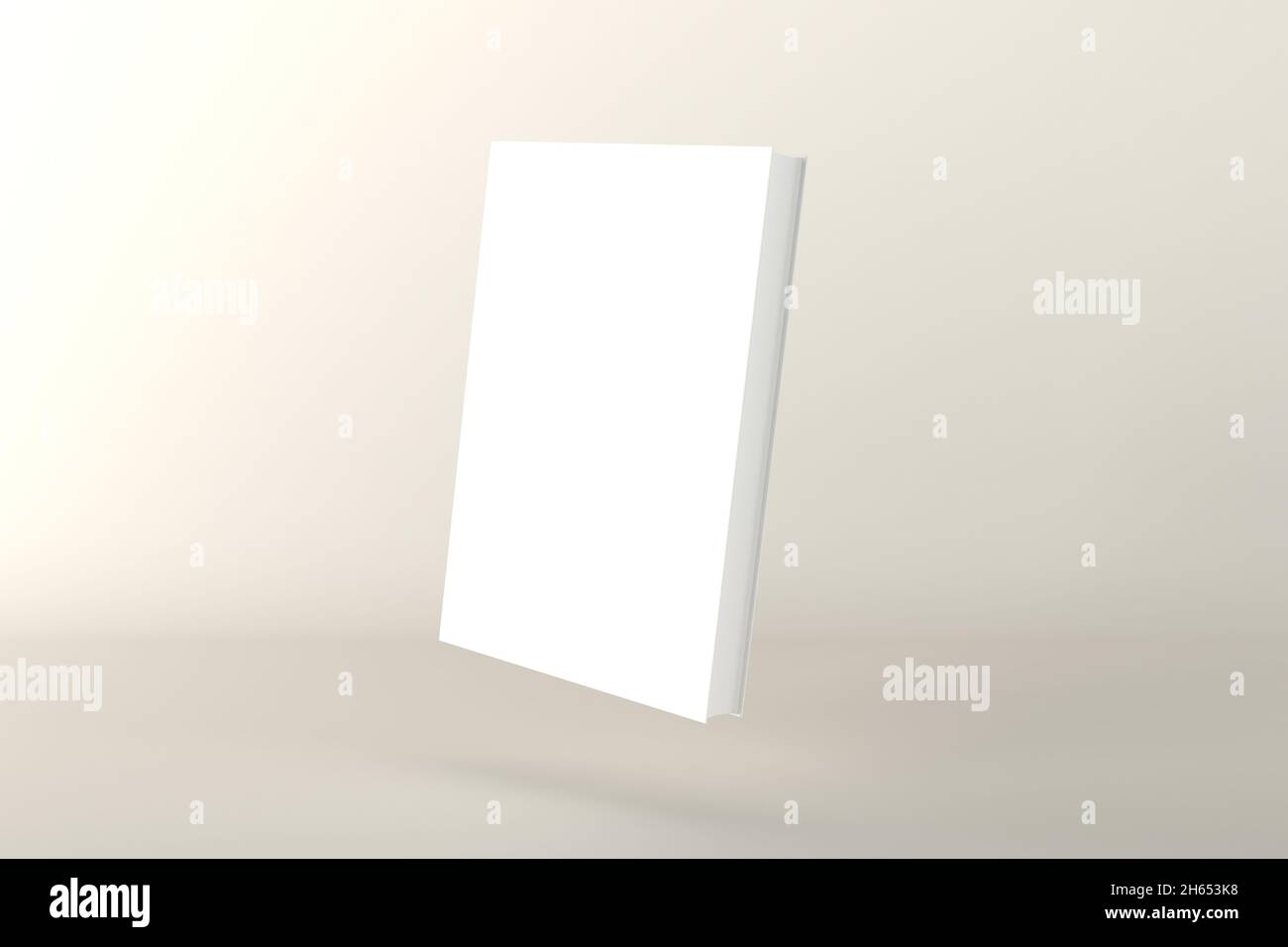 3d rendering of a stack of A4 papers with copy space over a white ...