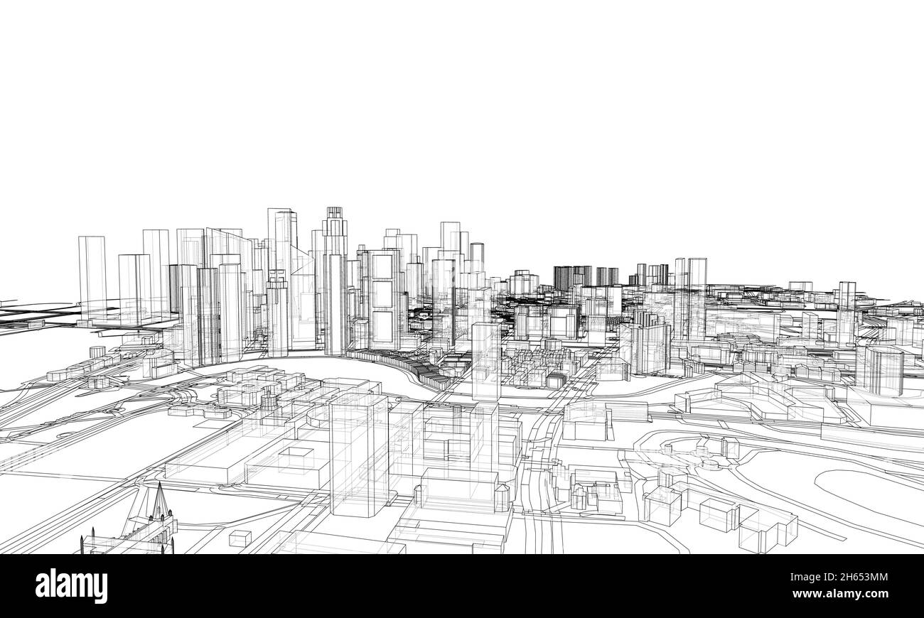 City view. Buildings and streets. Vector Stock Vector Image & Art - Alamy