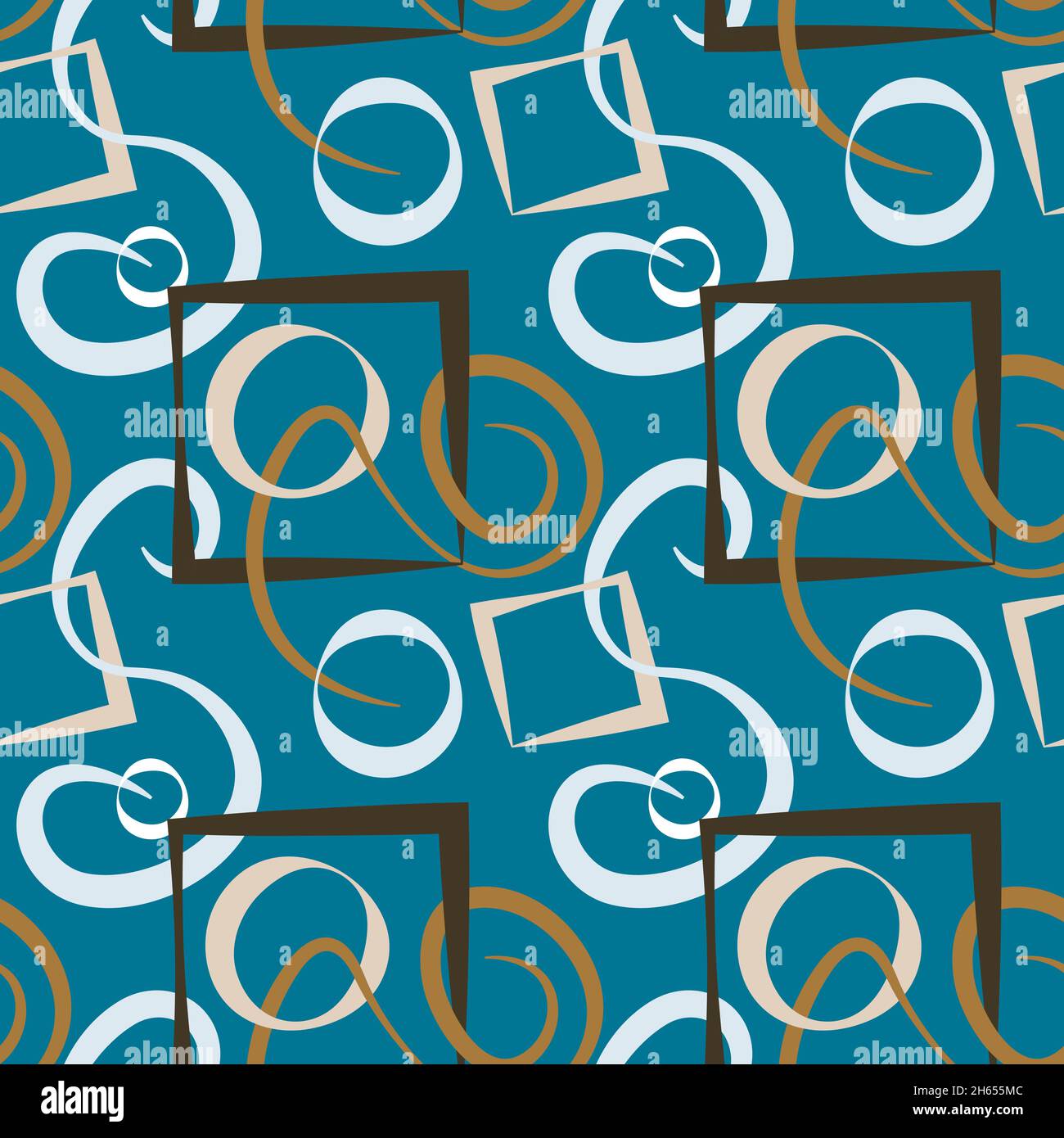 Seamless pattern, infinite texture - Illustration on a square ...
