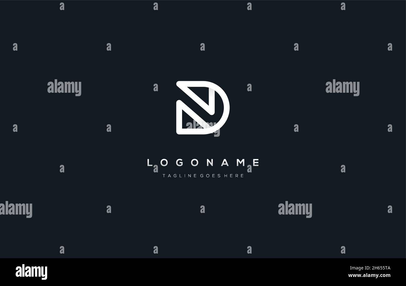 letter ND logo combined monoline Stock Vector Image & Art - Alamy