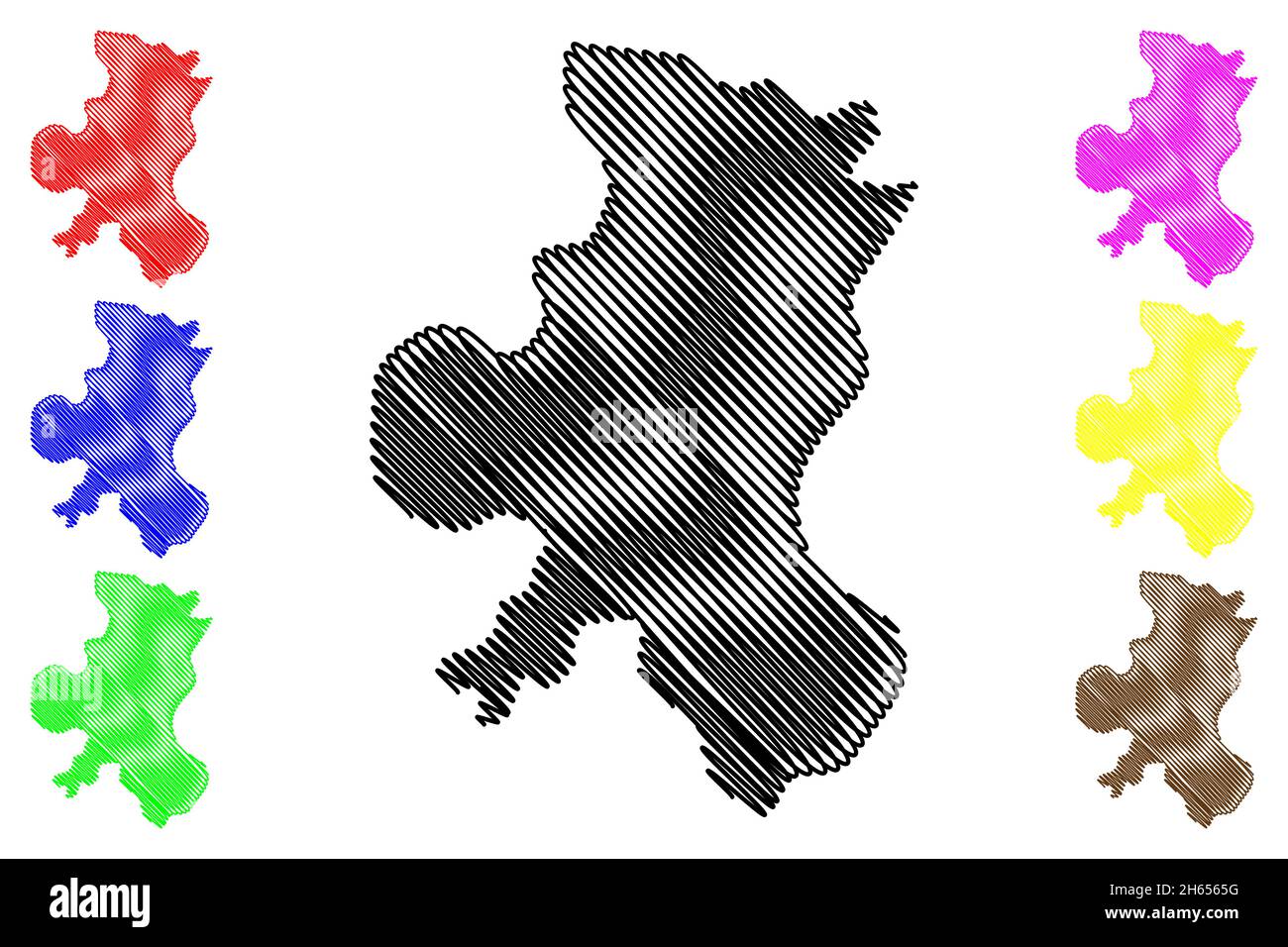 Bajali district (Assam State, Republic of India) map vector ...