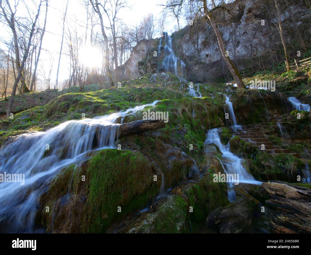 Bad Urach, Germany: The scenic waterfall in spring Stock Photo - Alamy