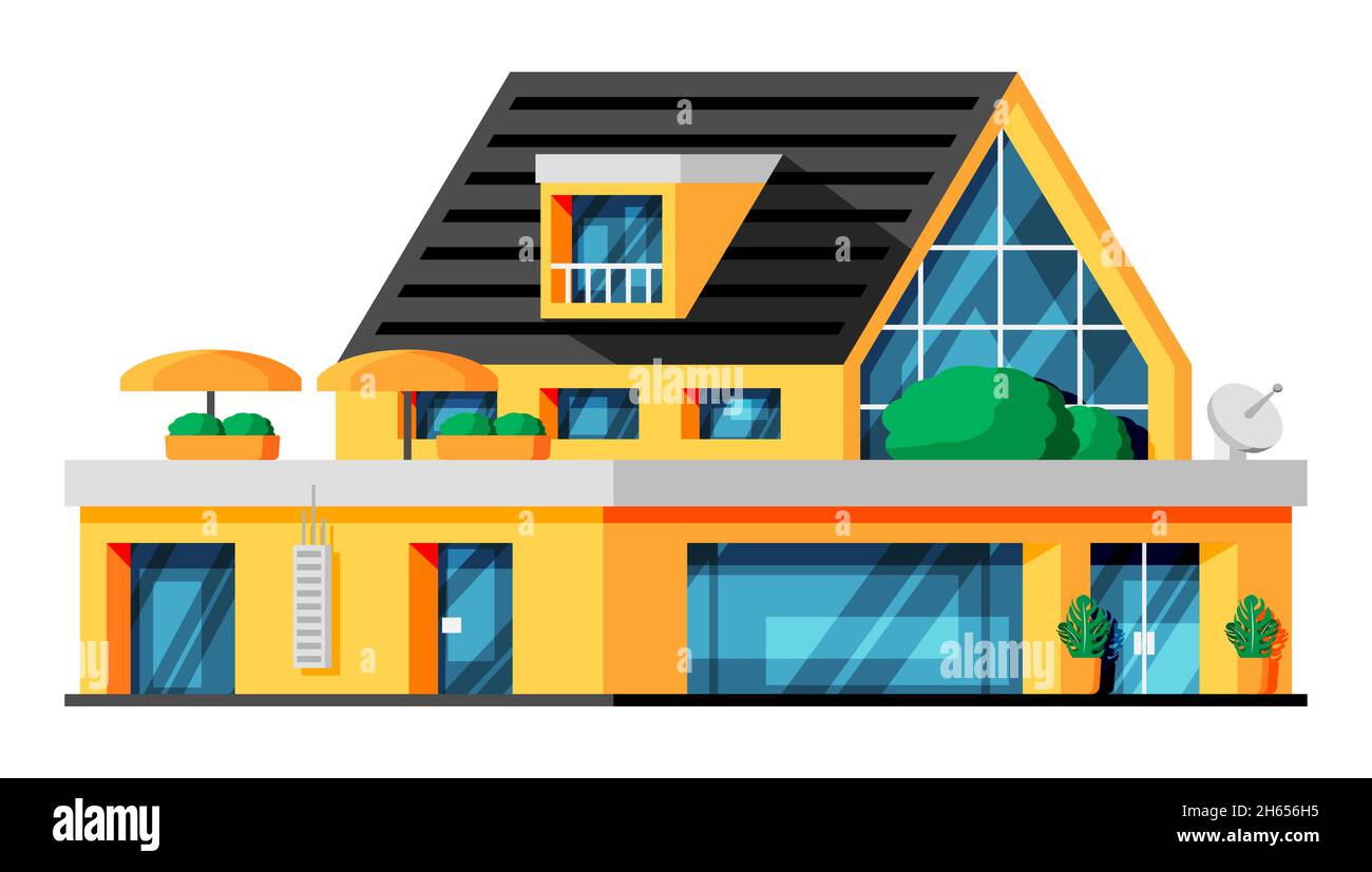 Balcony garage modern apartment Cut Out Stock Images & Pictures - Alamy