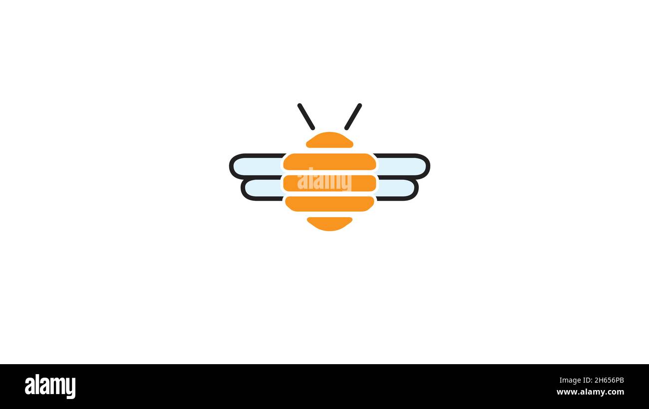 Creative Bee Abstract Logo Design Vector Symbol Icon Design ...