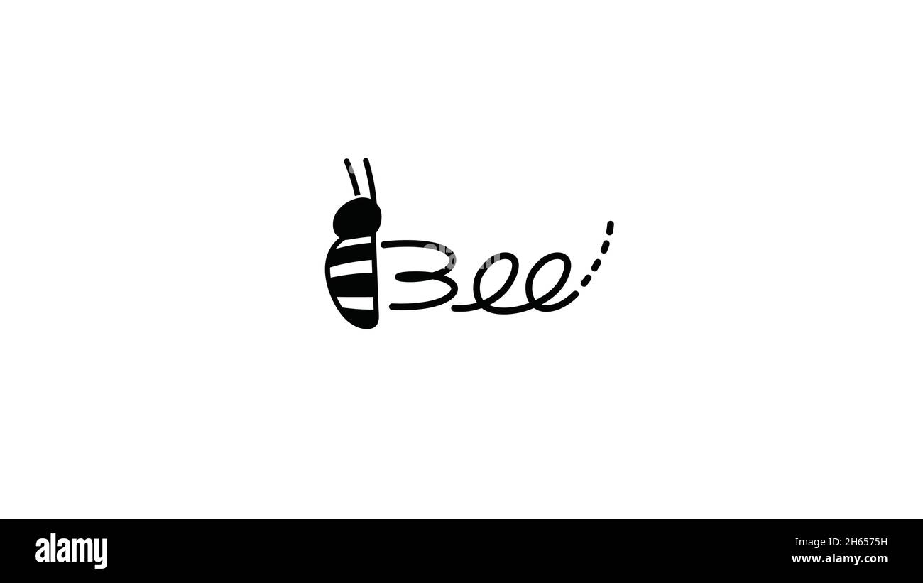 Creative Bee Abstract Logo Design Vector Symbol Icon Design ...