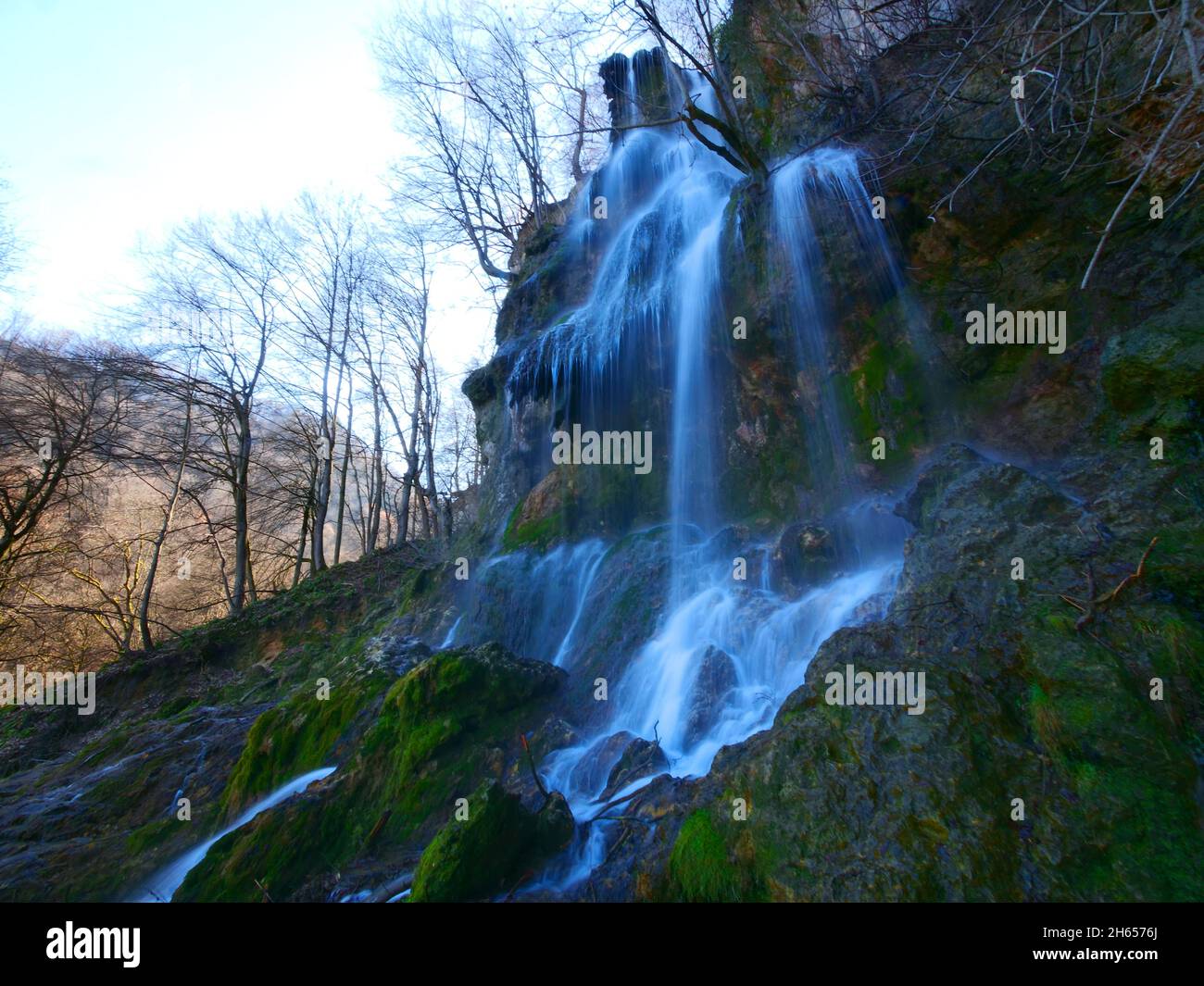 Bad Urach, Germany: The scenic waterfall in spring Stock Photo - Alamy