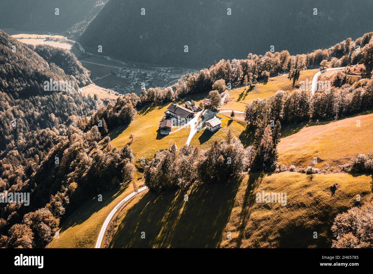 Sunset scenery in austria on the mountains Stock Photo - Alamy