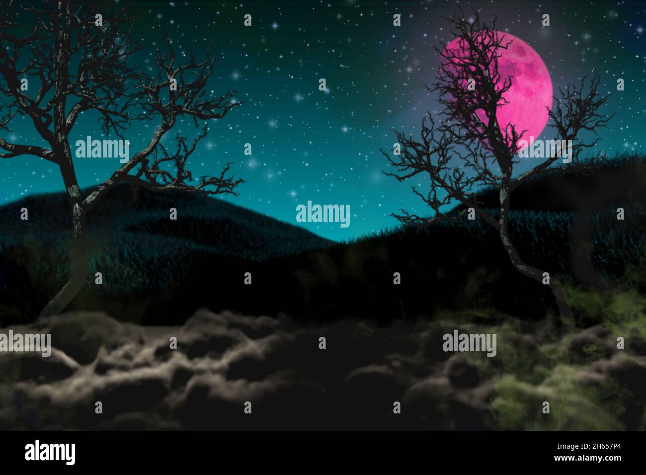 colorful horror dark texture - selective focus nightmare concept ...