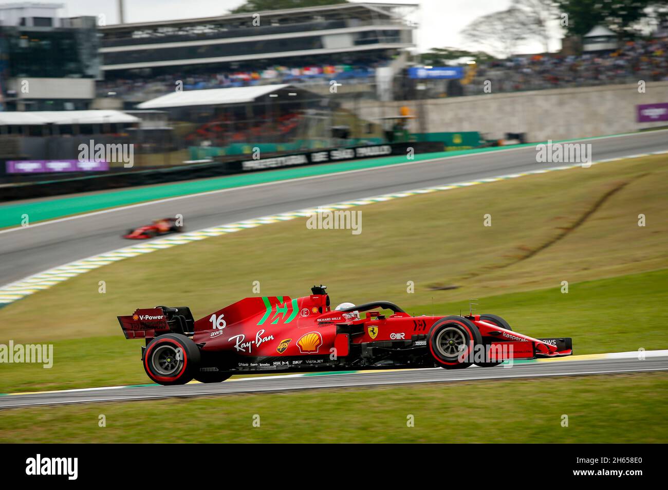 16 LECLERC Charles (mco), Scuderia Ferrari SF21, action during the Formula 1 Heineken Grande ...