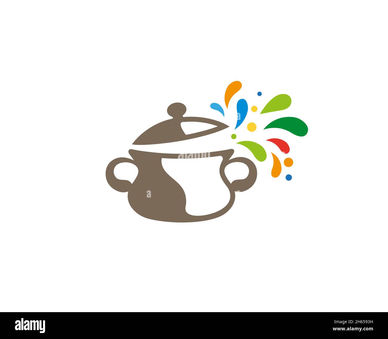 Creative kitchen Cooker Splashes Logo Vector Illustration Stock Vector ...