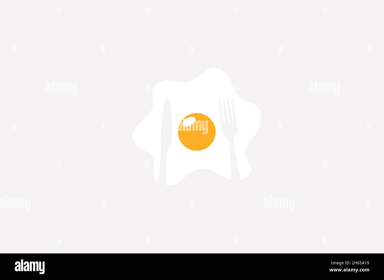 Creative Fried Egg Meal Logo Design Vector Symbol Illustration Stock ...