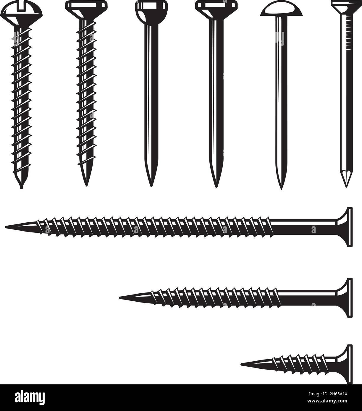 Stud bolt and nut Stock Vector Images - Alamy