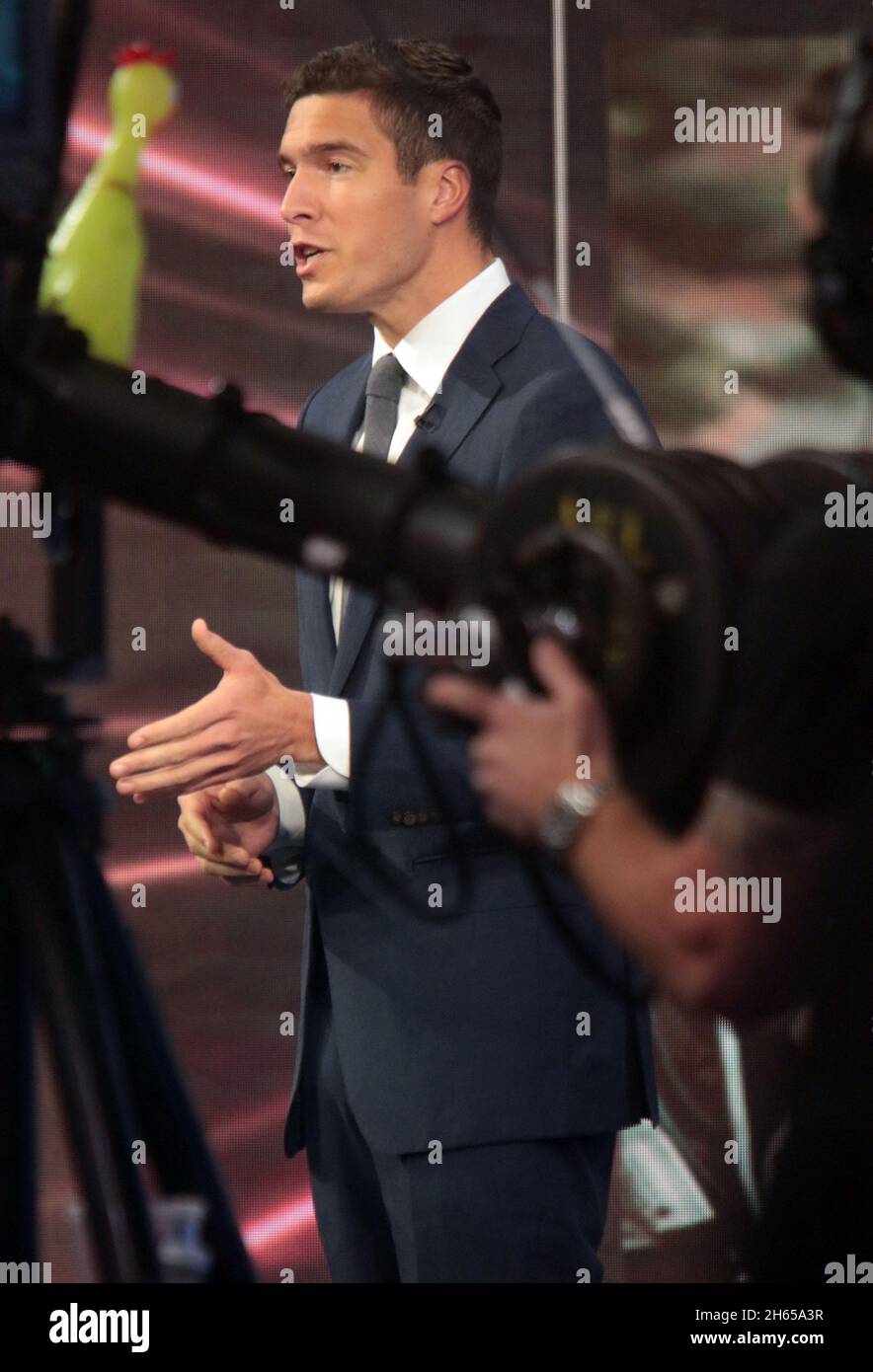 New York, NY, USA. 12th Nov, 2021. Will Reeve on the set of Good ...