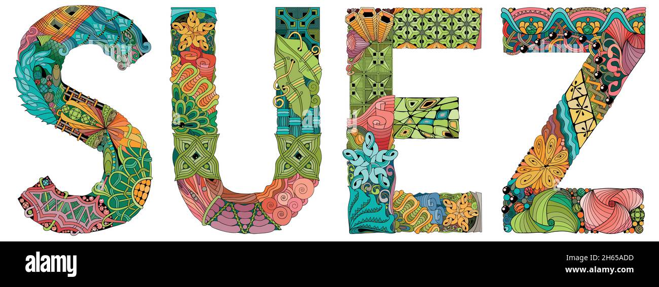 Hand-painted art design. Illustration Suez city for t-shirt design ...