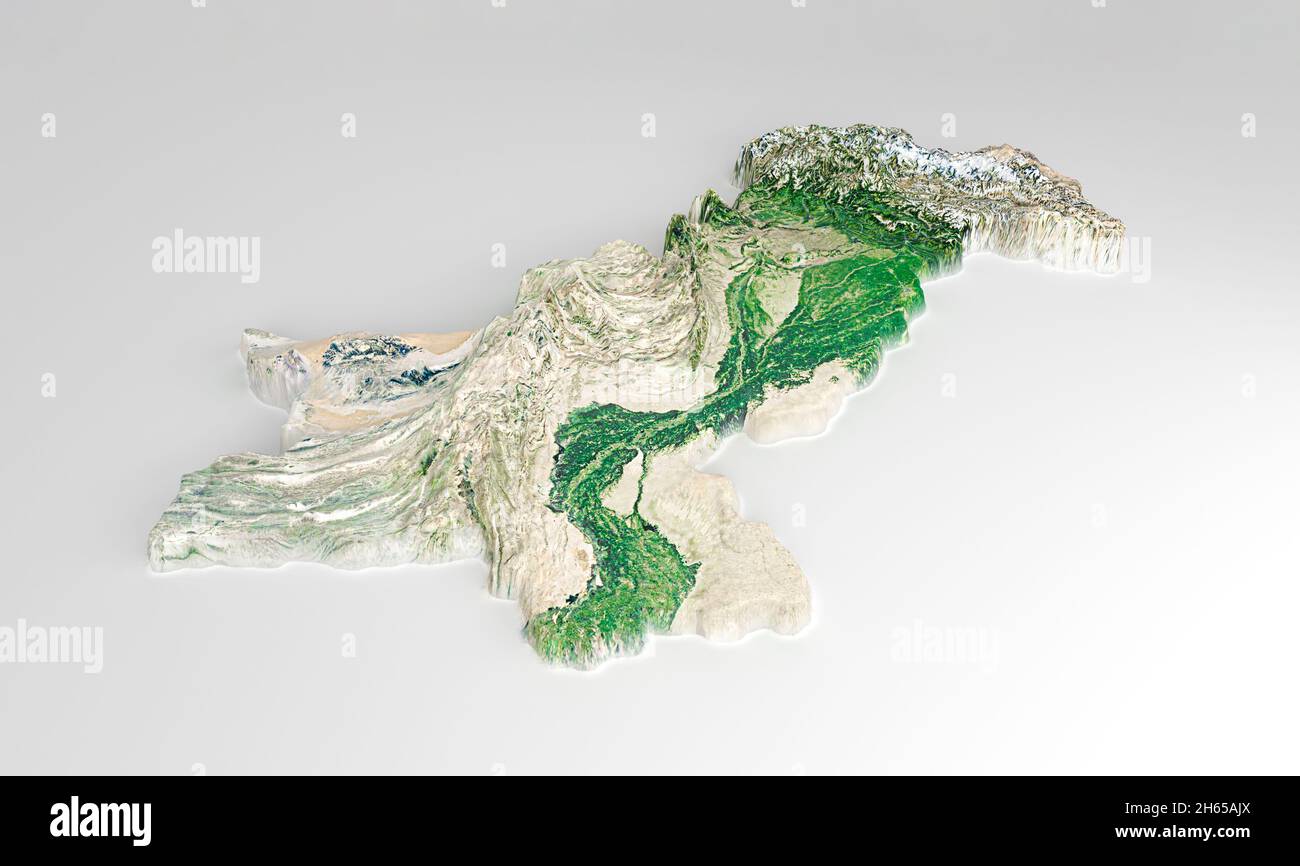 3D miniature model of a rocky landscape of Pakistan Stock Photo - Alamy