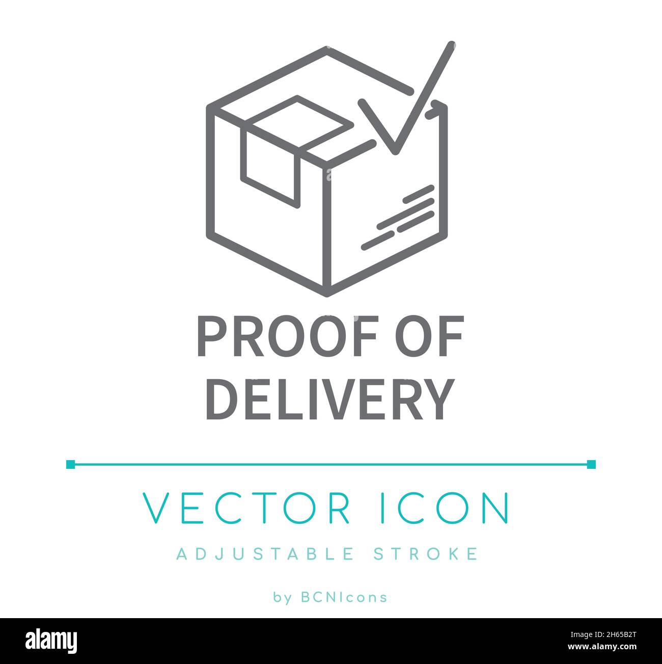Proof Of Delivery Ecommerce Vector Line Icon Stock Vector Image & Art ...
