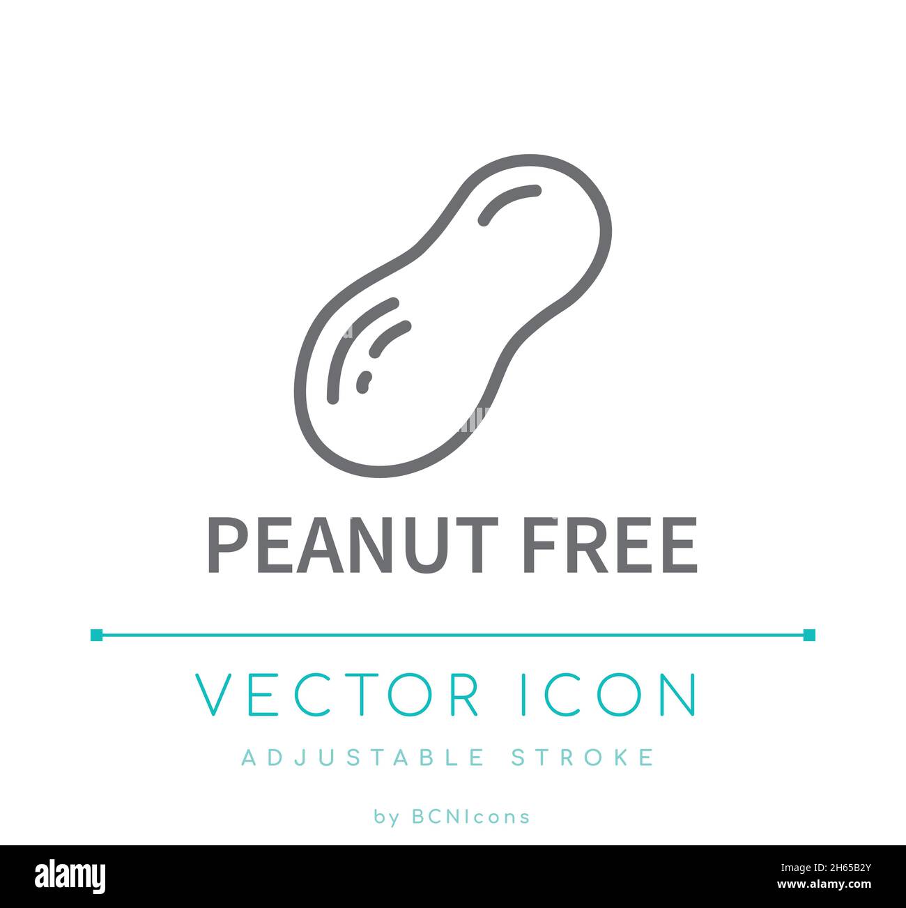 Peanut line icon nuts Cut Out Stock Images & Pictures - Alamy