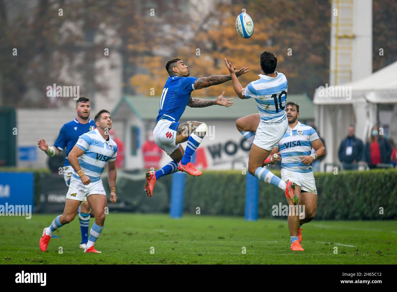 Monigo stadium, Treviso, Italy, November 13, 2021, Montanna Monty Ioane ...