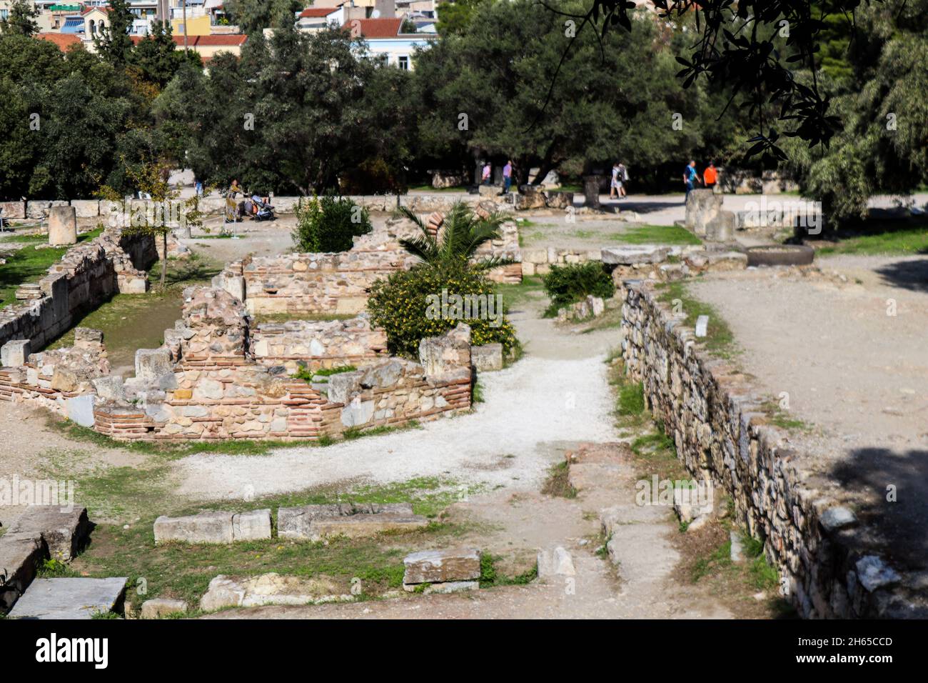 Athens, Greece - November 07, 2021 The Ancient Agora. The main square ...