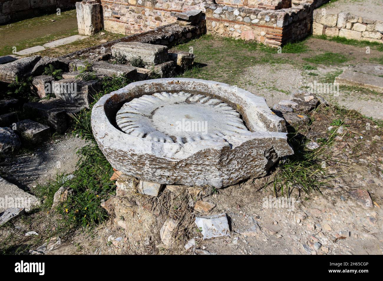 Athens, Greece - November 07, 2021 The Ancient Agora. The main square ...