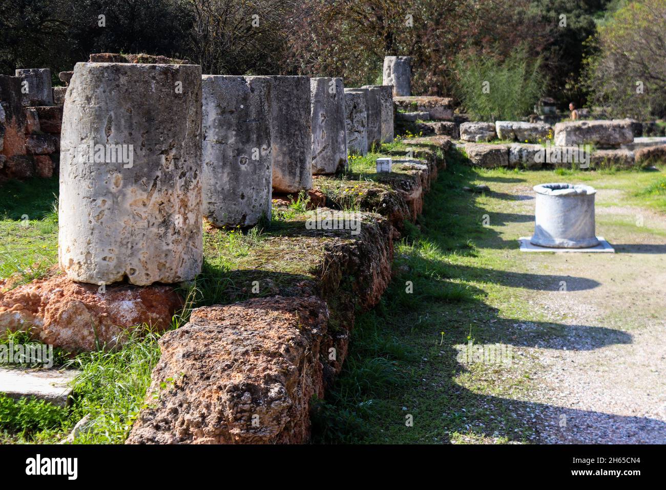 Athens, Greece - November 07, 2021 The Ancient Agora. The main square ...