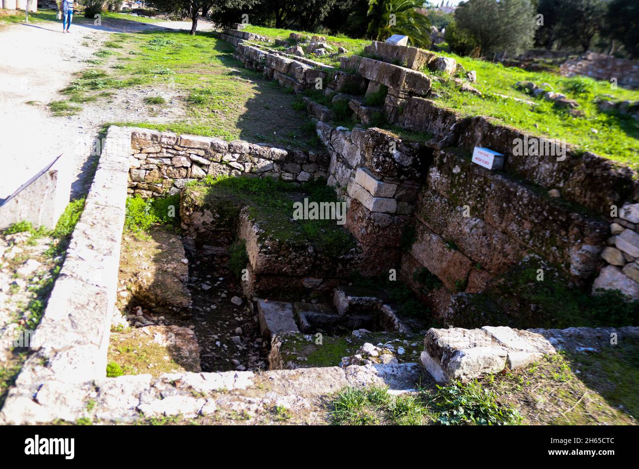 Athens, Greece - November 07, 2021 The Ancient Agora. The main square ...