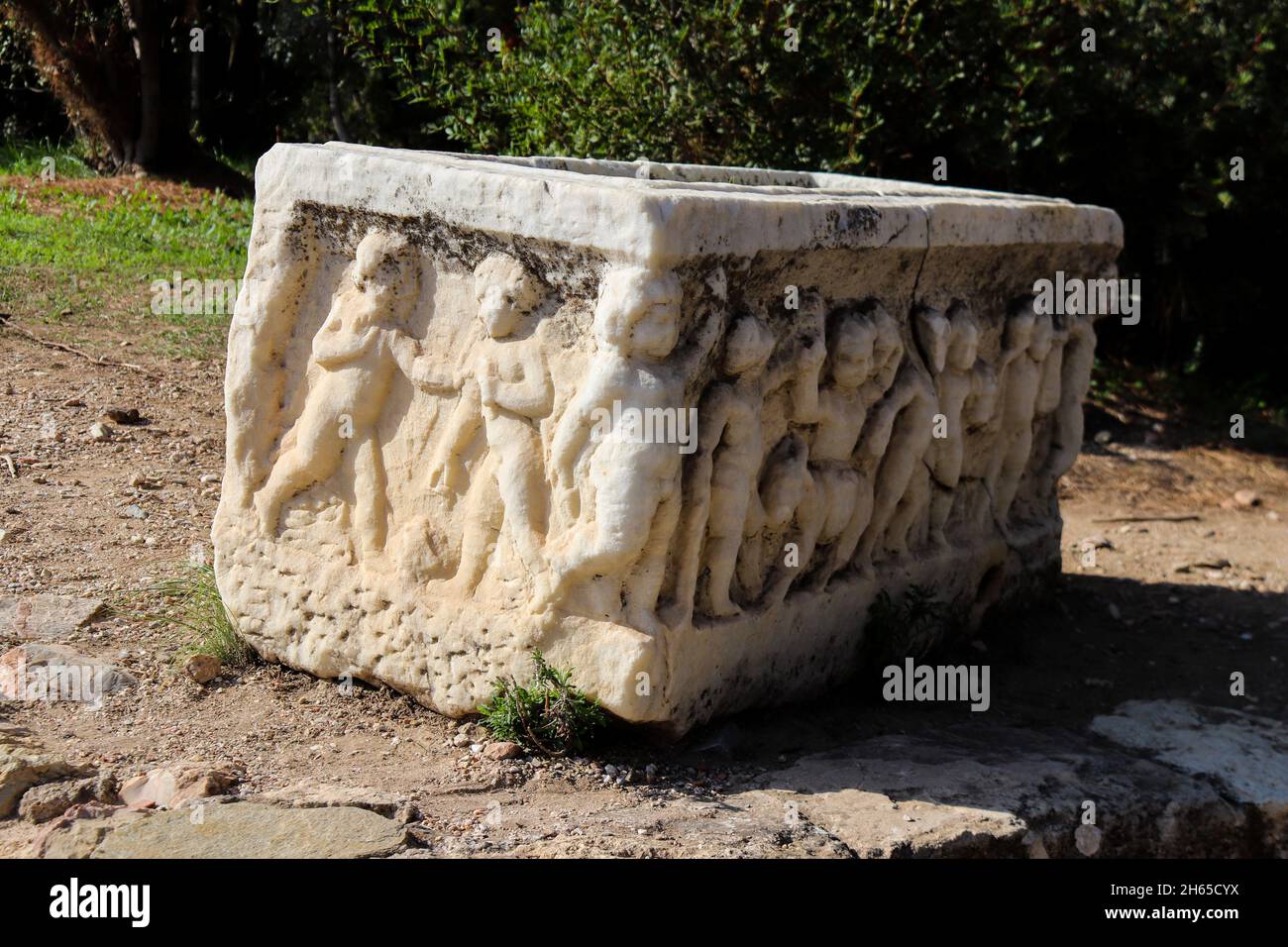 Athens, Greece - November 07, 2021 The Ancient Agora. The main square ...
