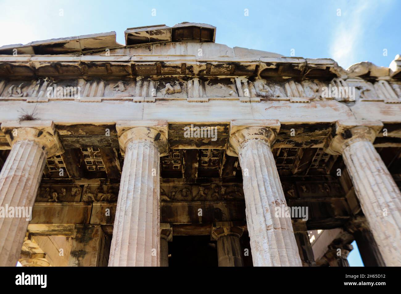 Athens, Greece - November 07, 2021 The Ancient Agora. The main square ...