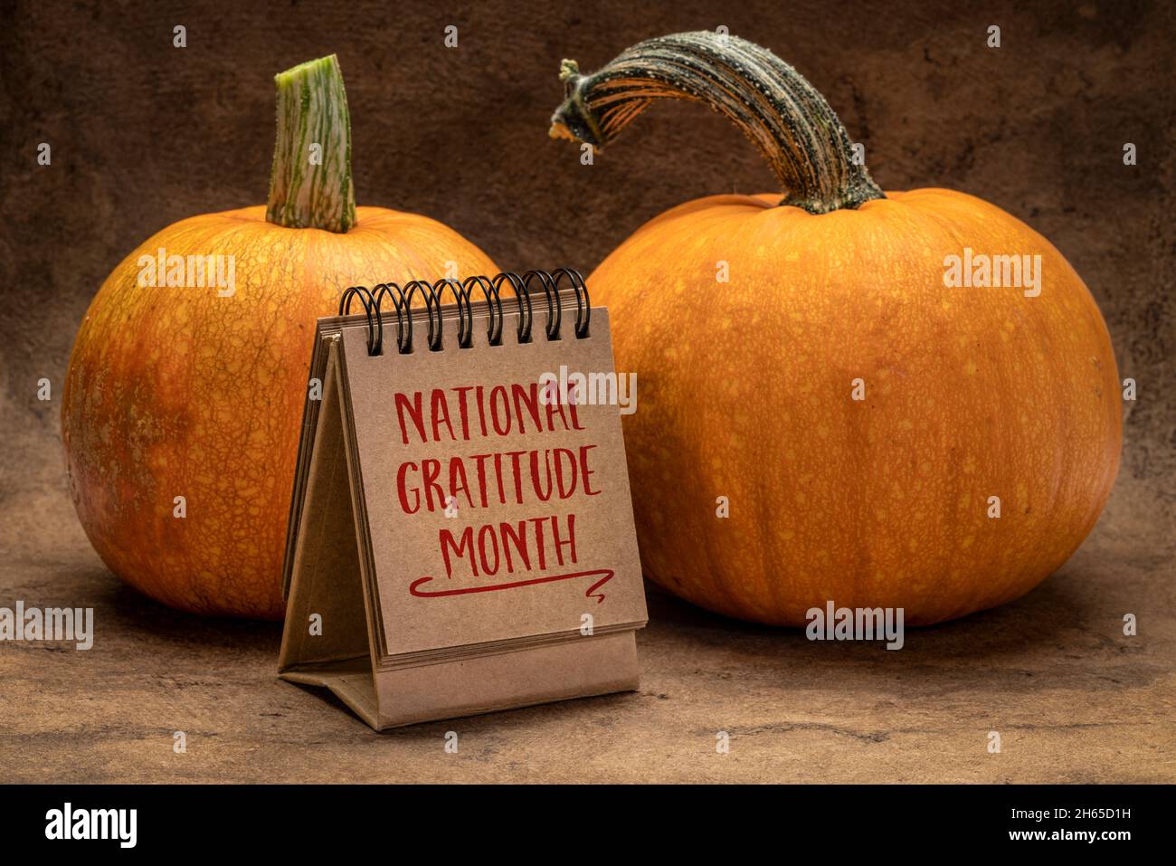 National Gratitude Month - handwriting in a desktop calendar with ...