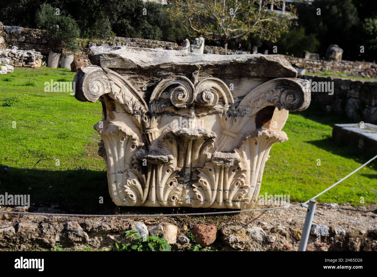 Athens, Greece - November 07, 2021 The Ancient Agora. The main square ...