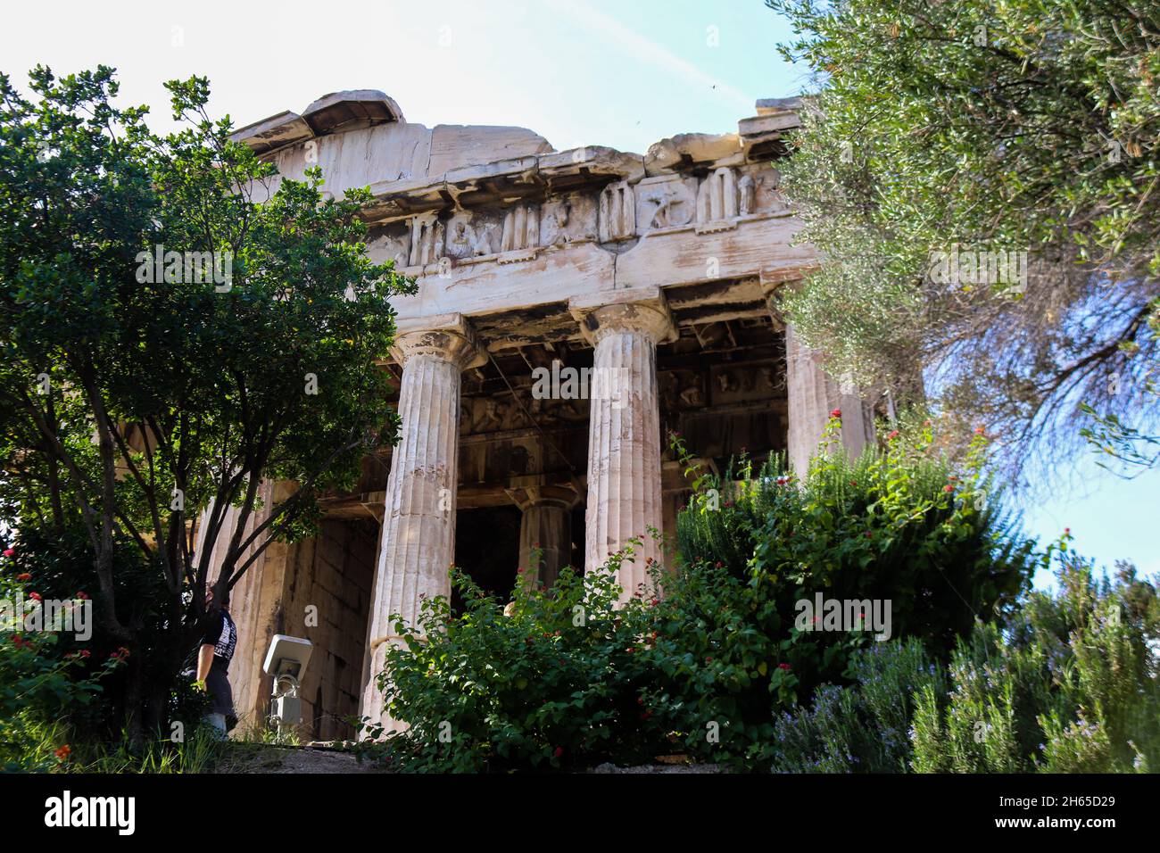 Athens, Greece - November 07, 2021 The Ancient Agora. The main square ...