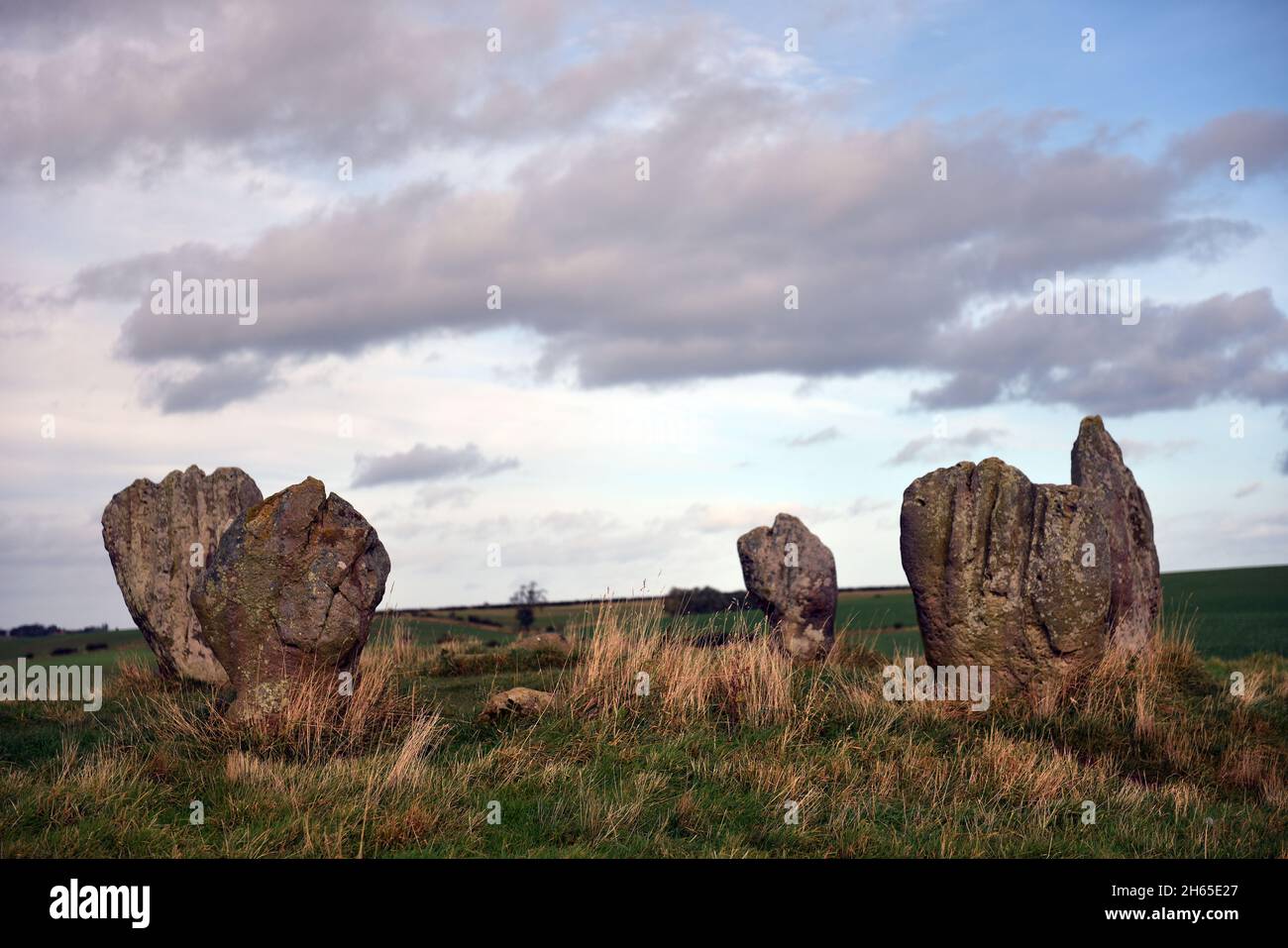Duddo Five Stones early Bronze Age stone circle in Northumberland, UK ...