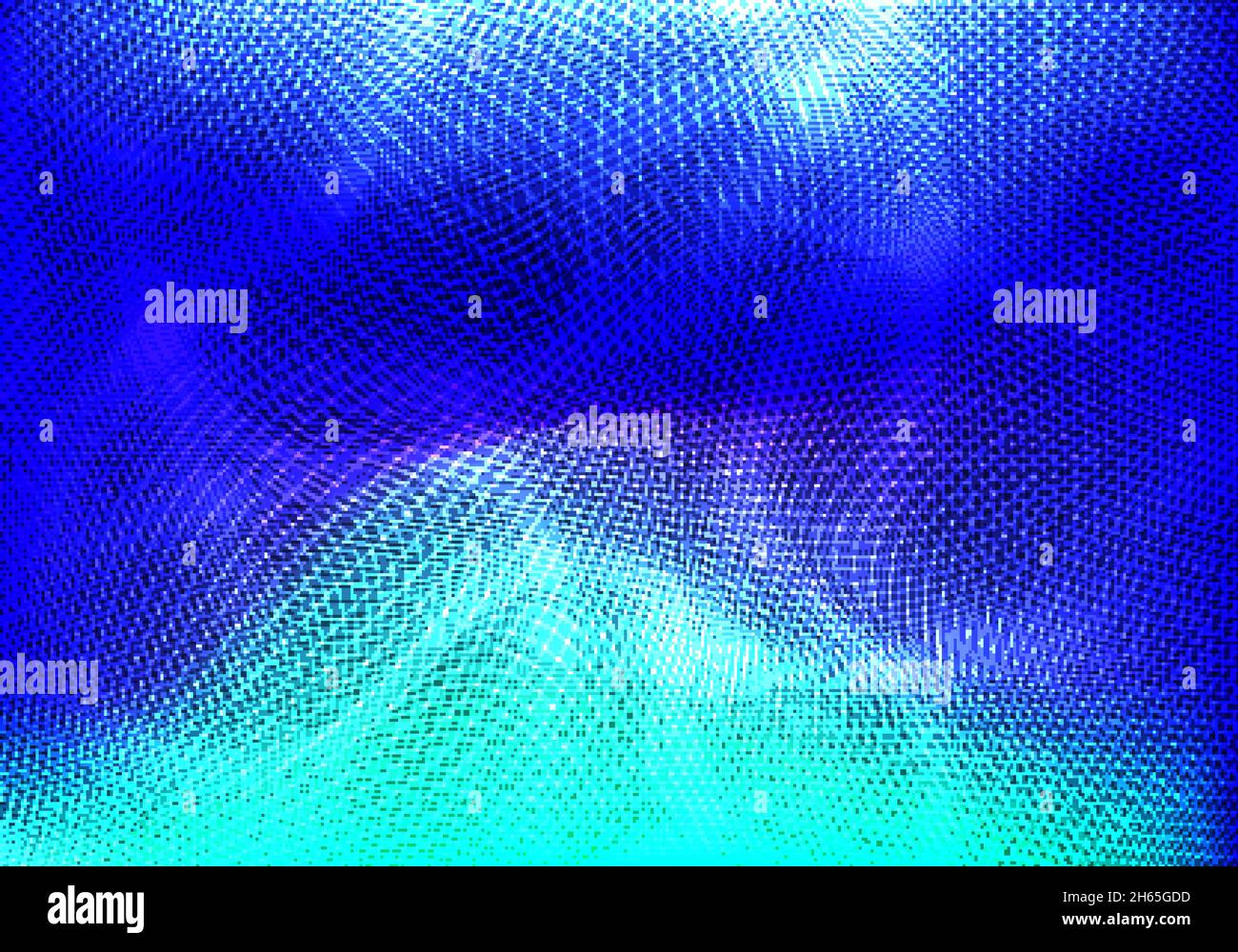 Abstract technology futuristic network wave lines grid surface on neon glowing background ...