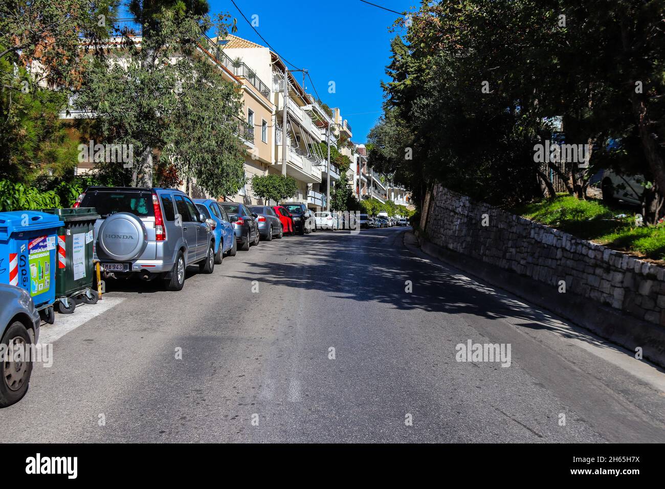 Athens, Greece - November 08, 2021 Cityscape of Athens downtown, an ...