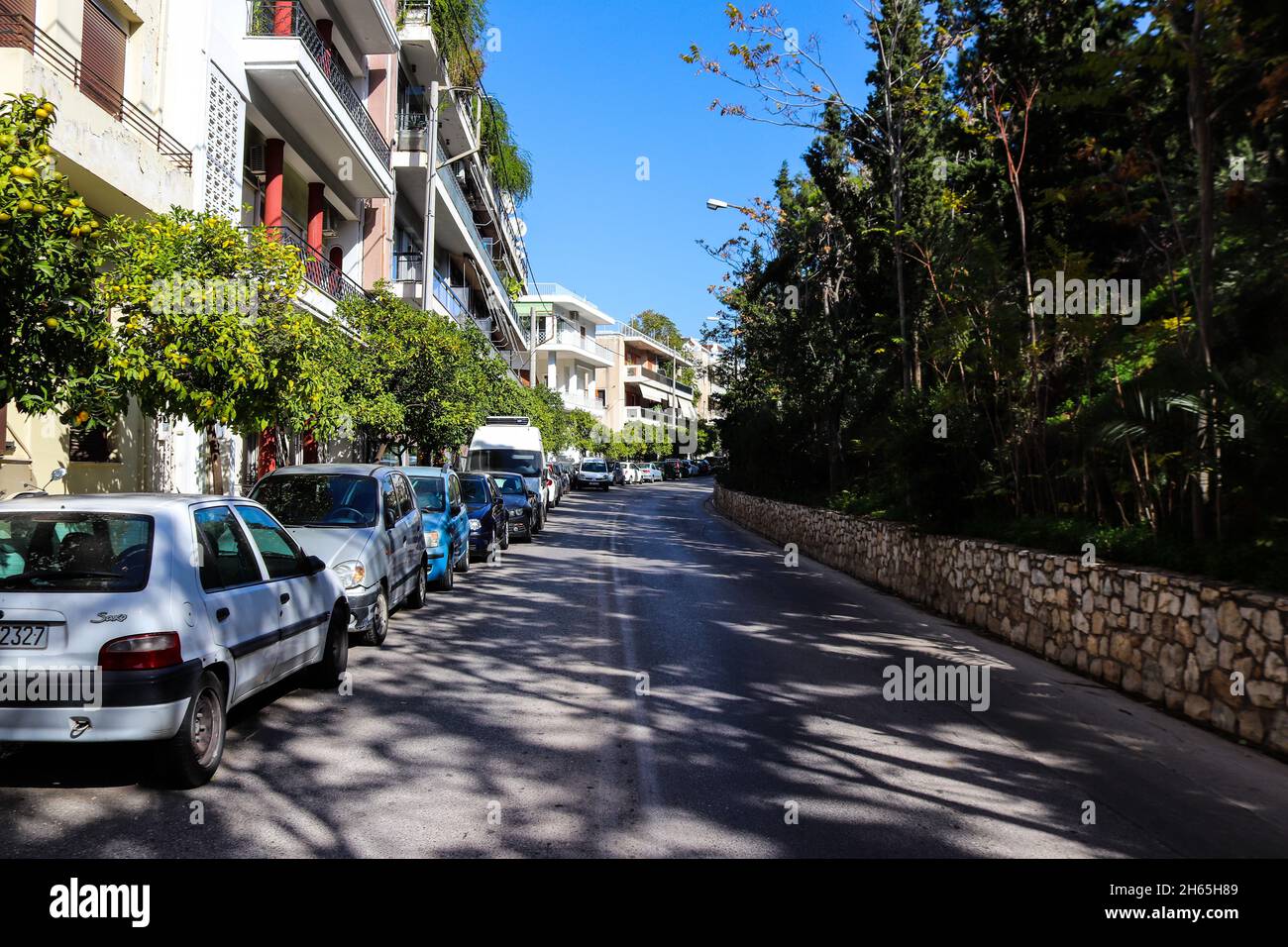 Athens, Greece - November 08, 2021 Cityscape of Athens downtown, an ...